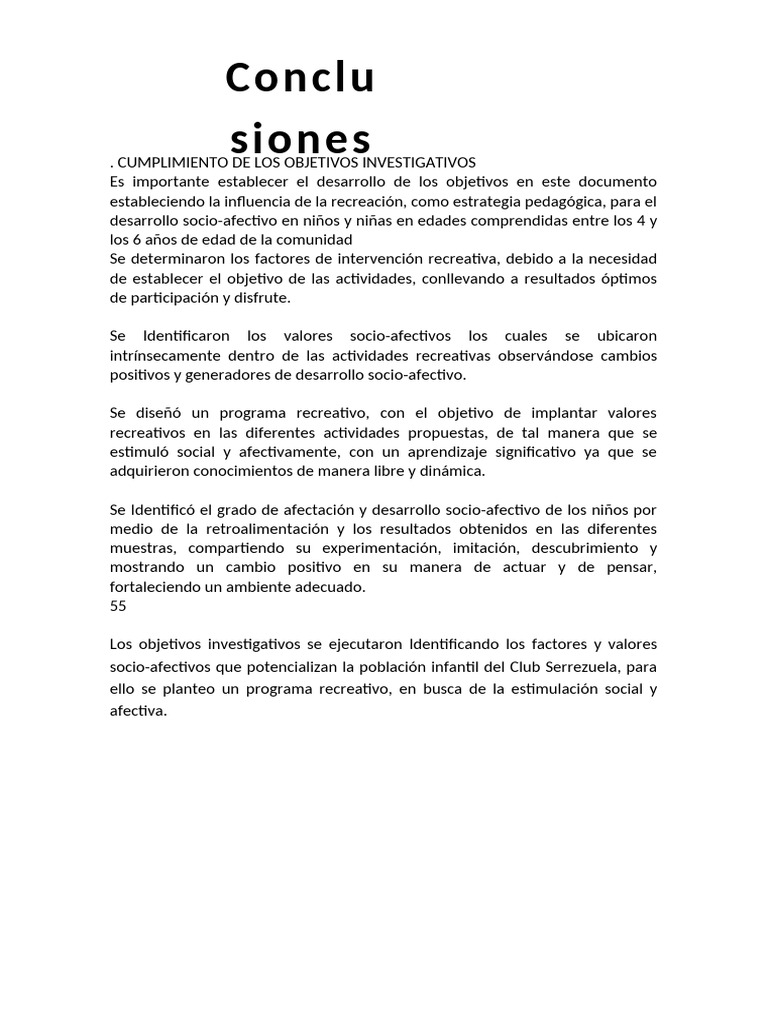Conclusion Es | PDF