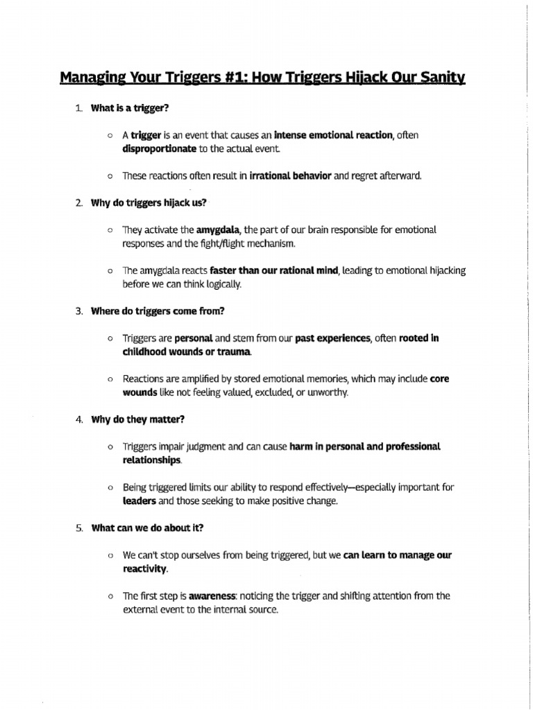 Triggers Information | PDF