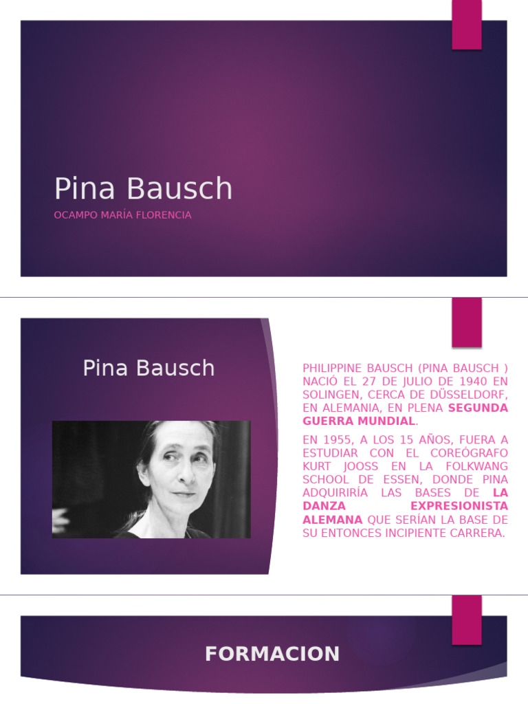 Pina Bausch | PDF | Bailes | Las artes escénicas