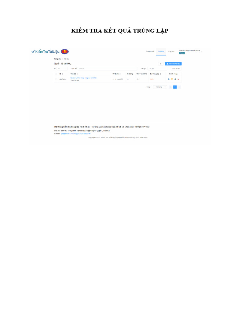 Kiem Tra Ket Qua Trung Lap (1) | PDF