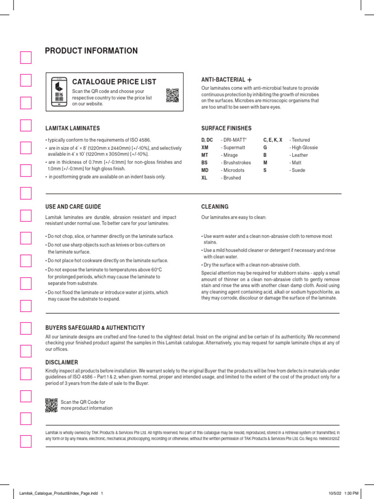 Lamitak Laminate Catalogue 2025 | PDF | Materials