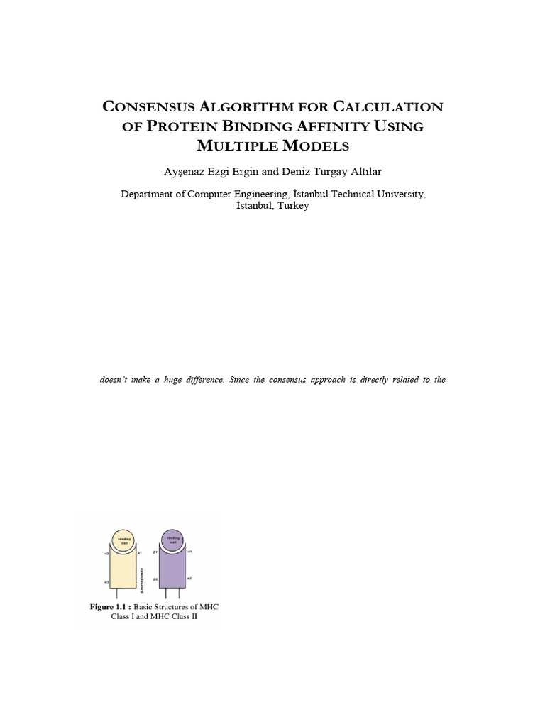 Consensus Algorithm For Calculation of Protein Binding Affinity Using Multiple Models | PDF ...