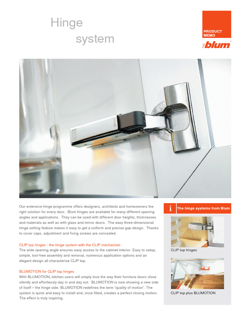 Hinge System: CLIP Top Hinges - The Hinge System With The CLIP ...