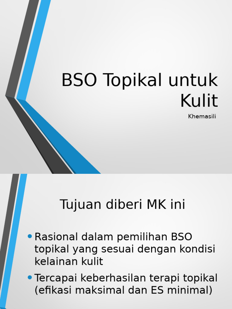 BSO Topikal Untuk Kulit | PDF