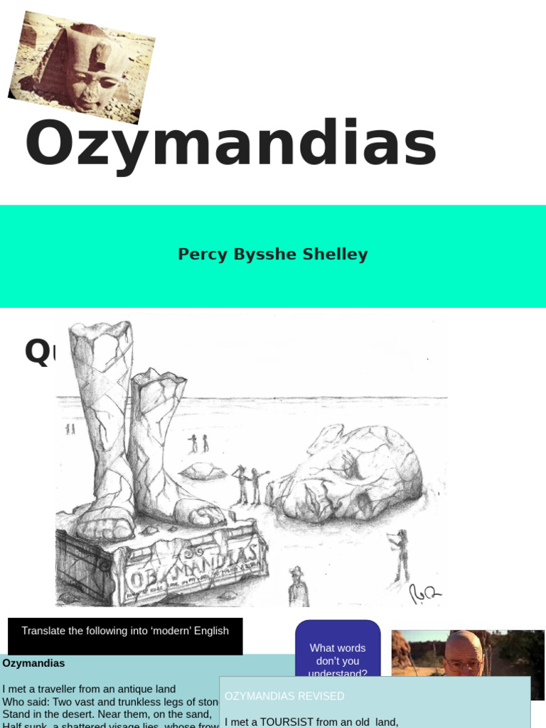 Ozymandias Analysis | PDF | Poetry | Sonnets