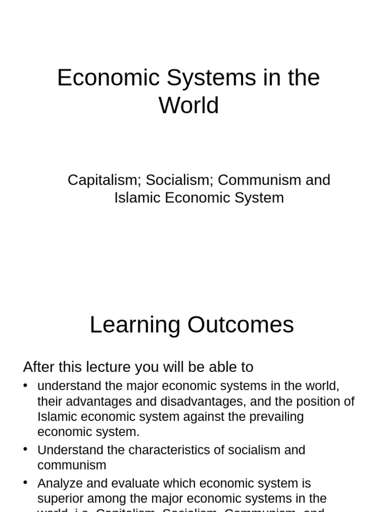 Major Economic Systems Explained | PDF | Capitalism | Socialism
