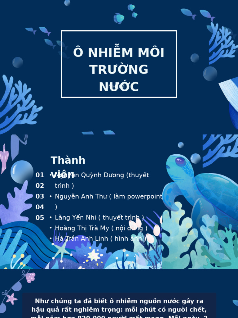 Blue Illustrative Organic Ocean Habitat Presentation 123 | PDF