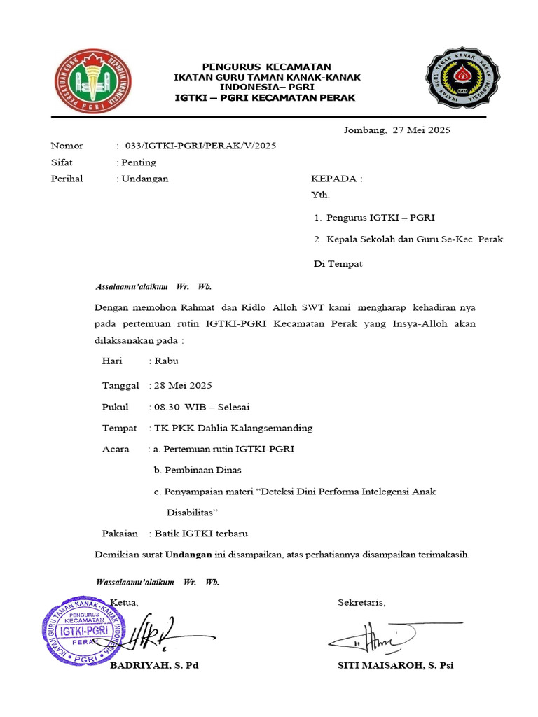 Undangan Igtki - 033 | PDF