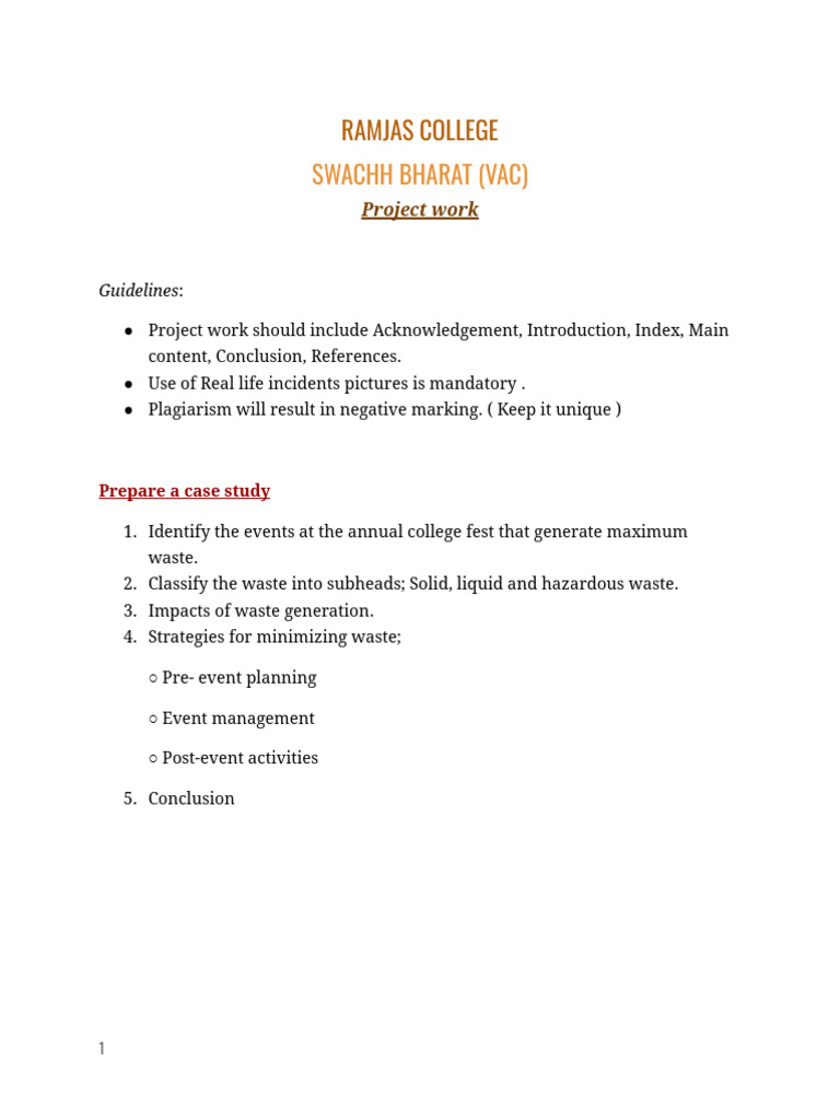 Swachh Bharat Project | PDF
