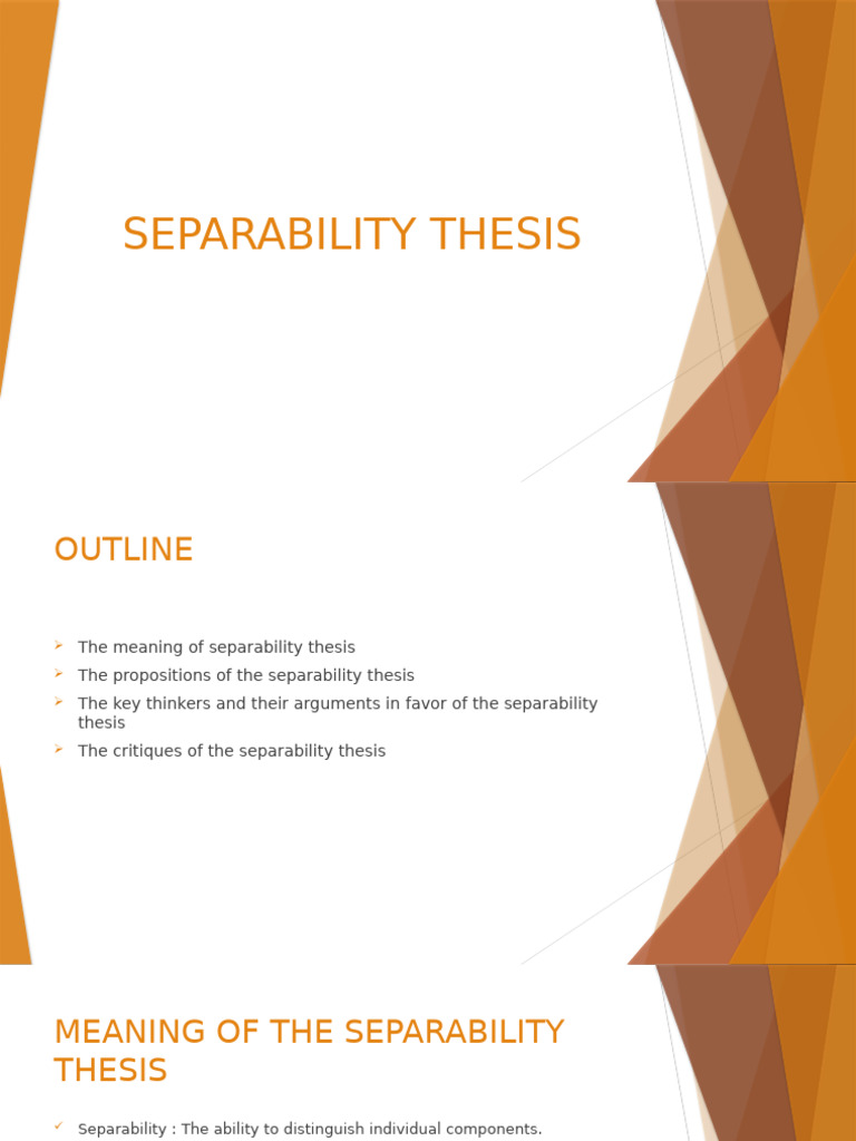 Understanding the Separability Thesis | PDF | Applied Philosophy | Justice