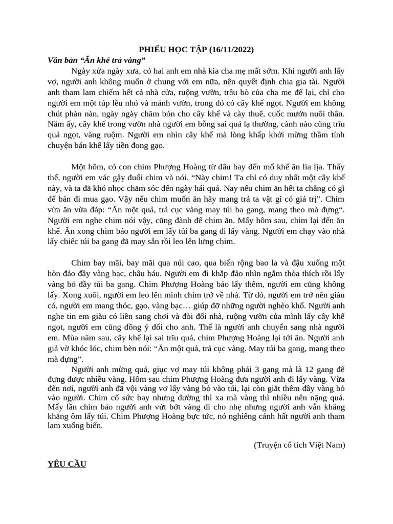 PHT Văn 7 16-11 | PDF