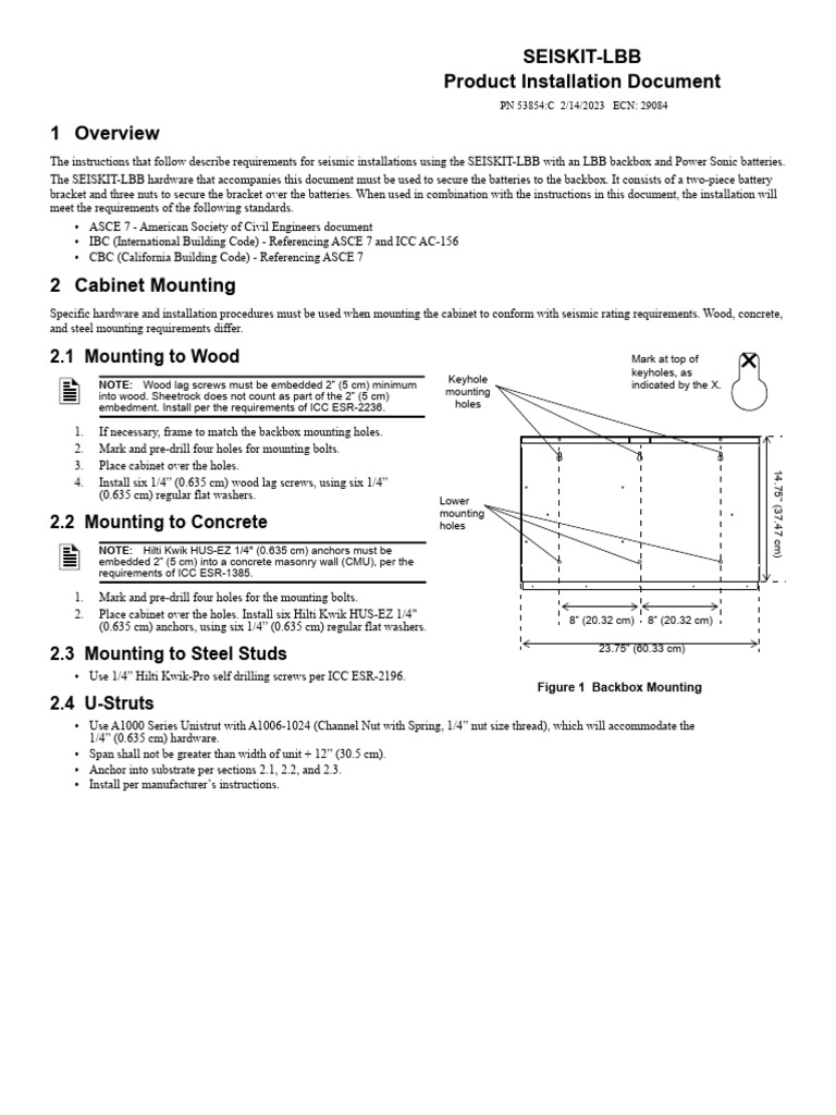 HBT Fire 53854 C Installation Manual | PDF | Screw | Nut (Hardware)