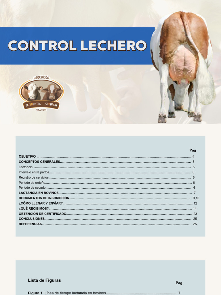 Cartilla de Control Lechero | PDF | Vacas | Leche