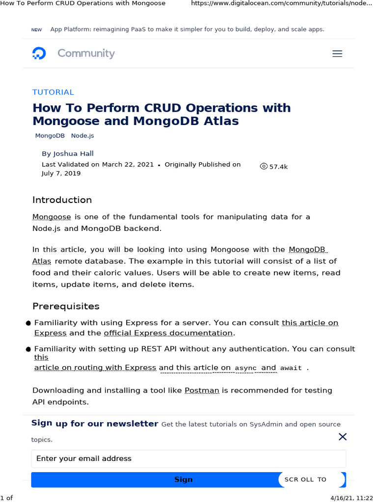 6 - How To Perform CRUD Operations With Mongoose and MongoDB Atlas ...