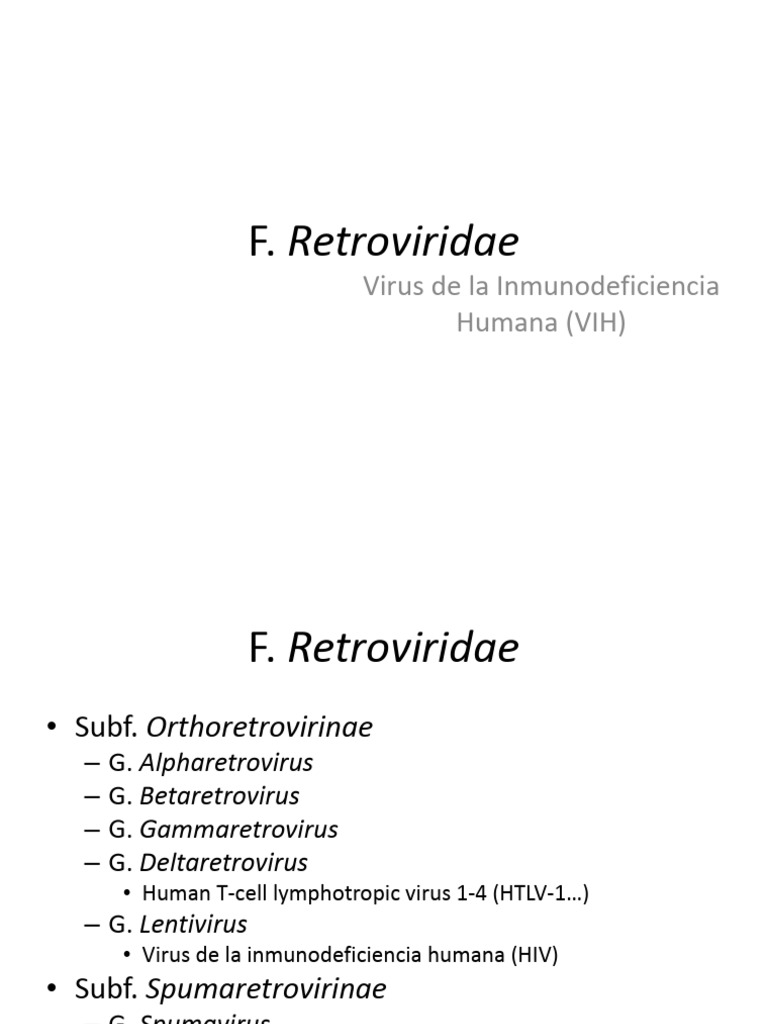 Virus de la Inmunodeficiencia Humana | PDF | VIH | Retrovirus