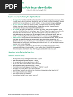 CHI Au Pair USA Interview Report | PDF | Interview | Evaluation