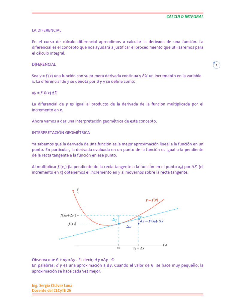 Introducción al Cálculo Integral y Diferencial | PDF | Derivado | Integral