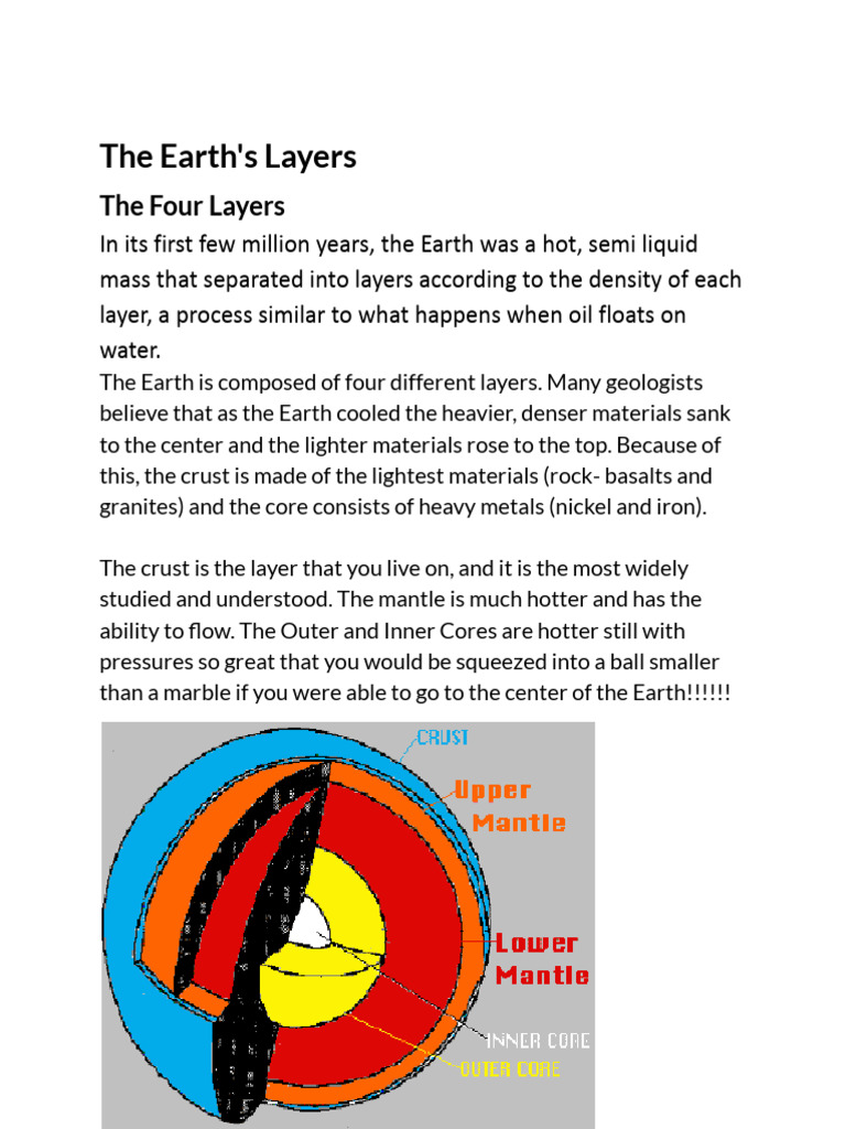 The Earths Layers 5 | PDF | Plate Tectonics | Nature