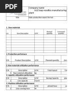 Daily Production Sheet | PDF