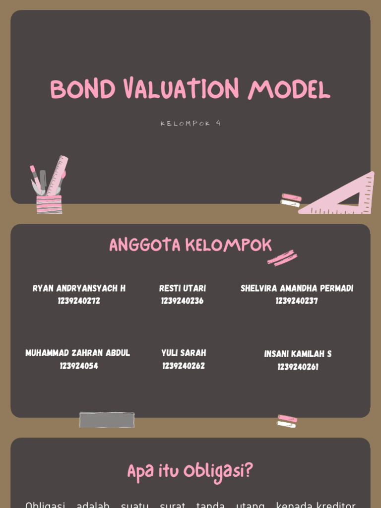 Bond Valuation Model - 3F - Kelompok 4 | PDF