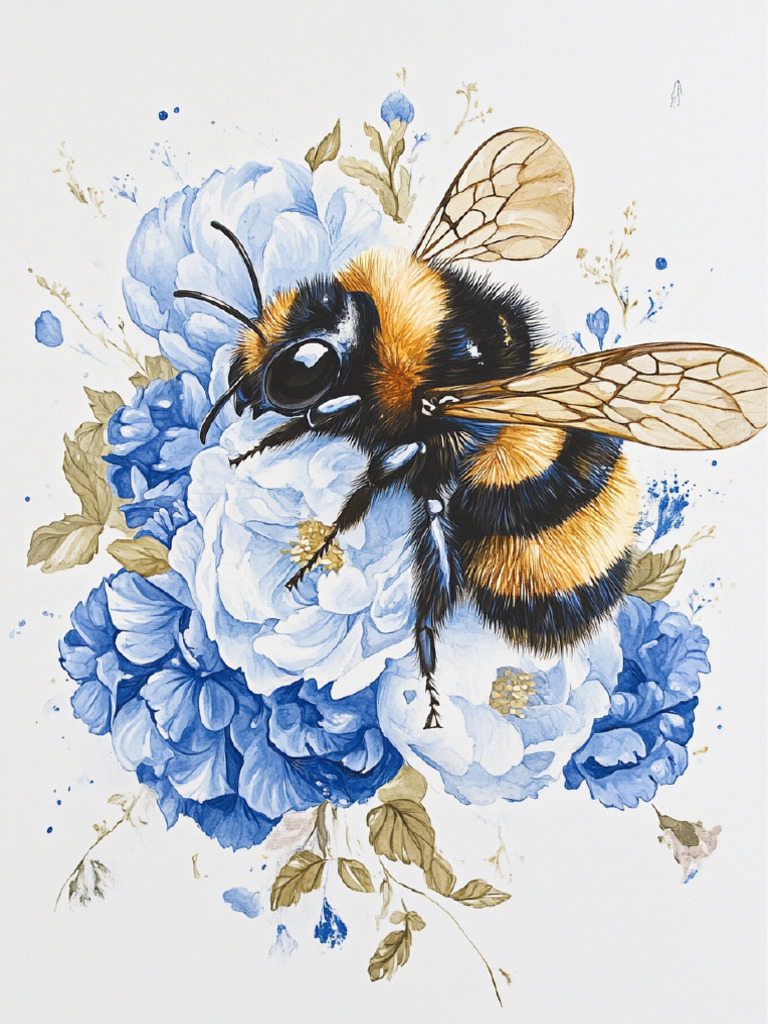 Blue Flower Bumble Bee | PDF
