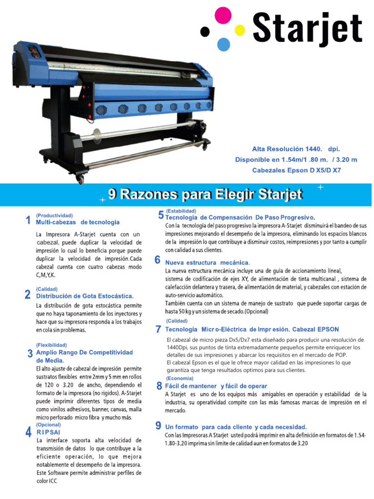 Ventajas del Cabezal Starjet Dx5/Dx7 | PDF