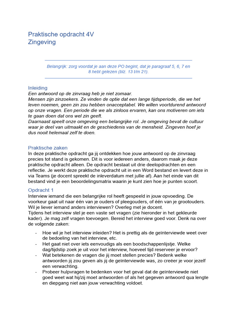 PO Zingeving | PDF