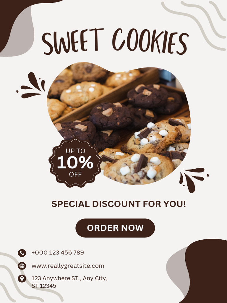Beige and Grey Classic Sweet Cookies Poster - 20250604 - 115437 - 0000 ...
