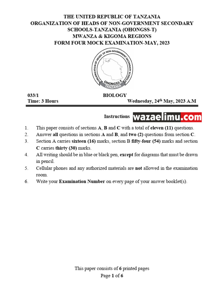 Biology 1 F4 | PDF | Bone | Biology