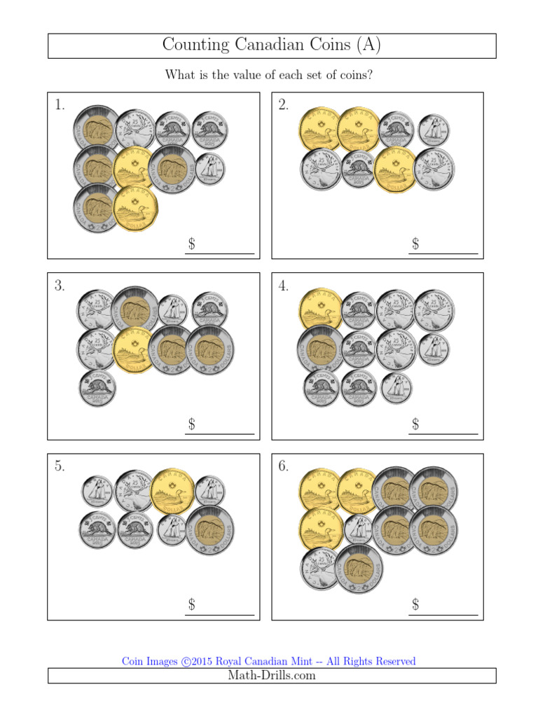 Canadian Coin Value Calculation Guide | PDF