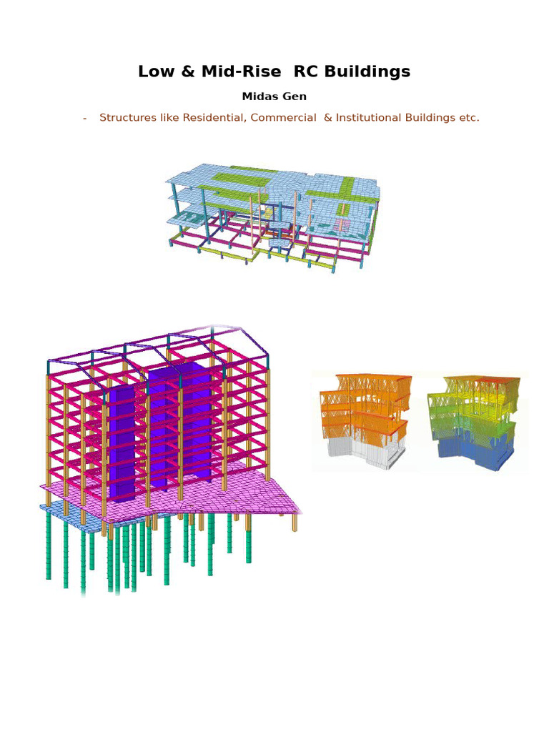 Midas Gen for Low & Mid-Rise RC Design | PDF | Beam (Structure ...