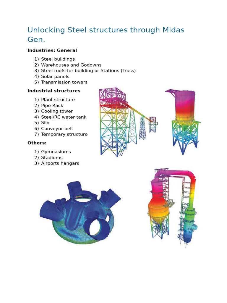 Midas Gen: Steel Structure Design Guide | PDF | Beam (Structure ...