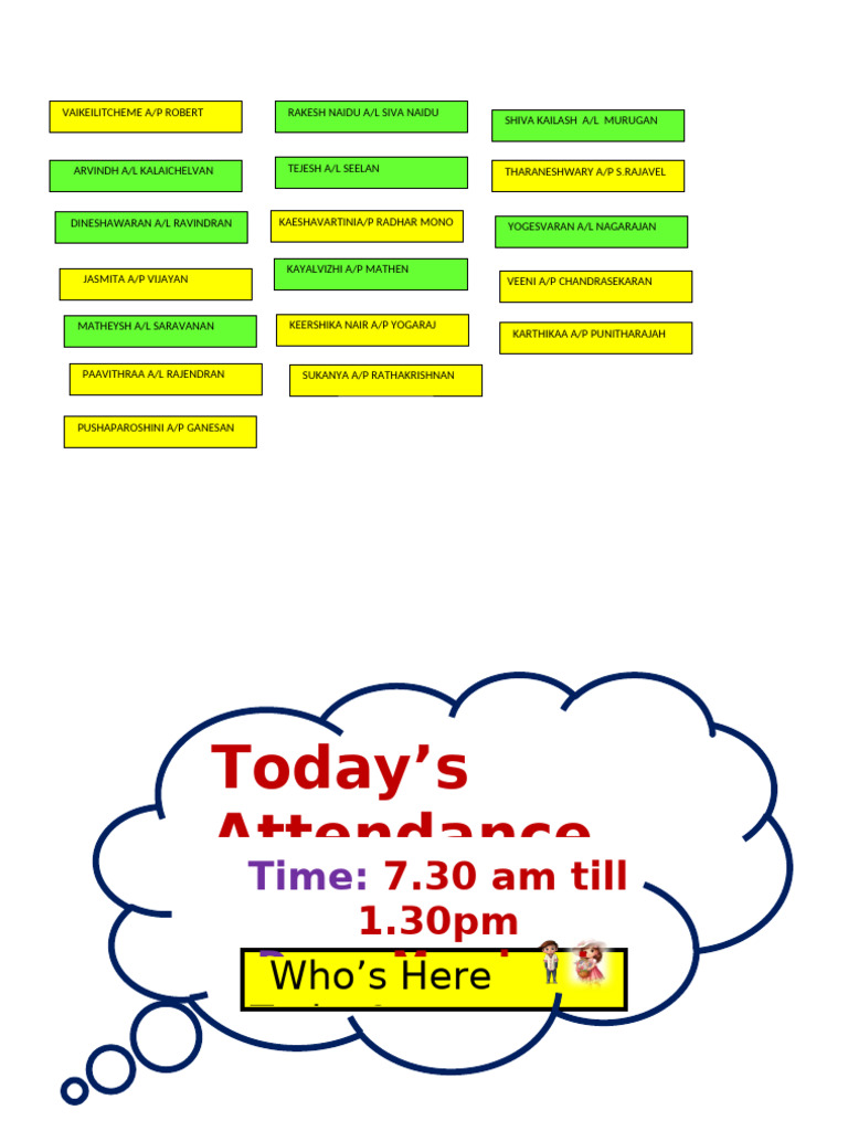Attendance List | PDF