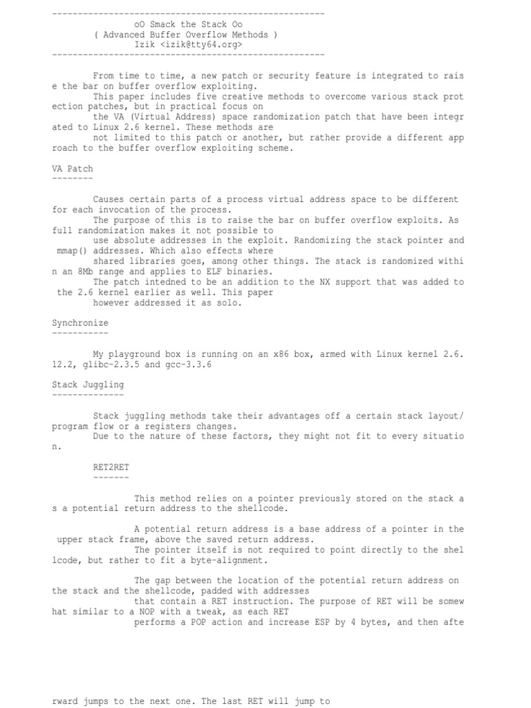 Smack The Stack | PDF | Computer Programming | Computing