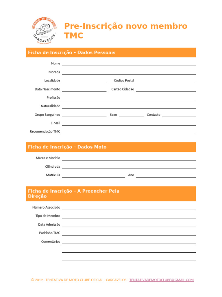 Ficha Inscricao TMC | PDF
