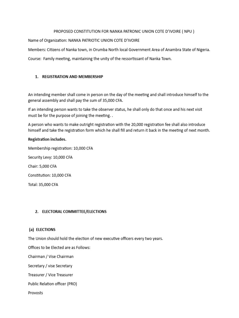 Draft of Constitution Npu | PDF | Fine (Penalty) | Justice