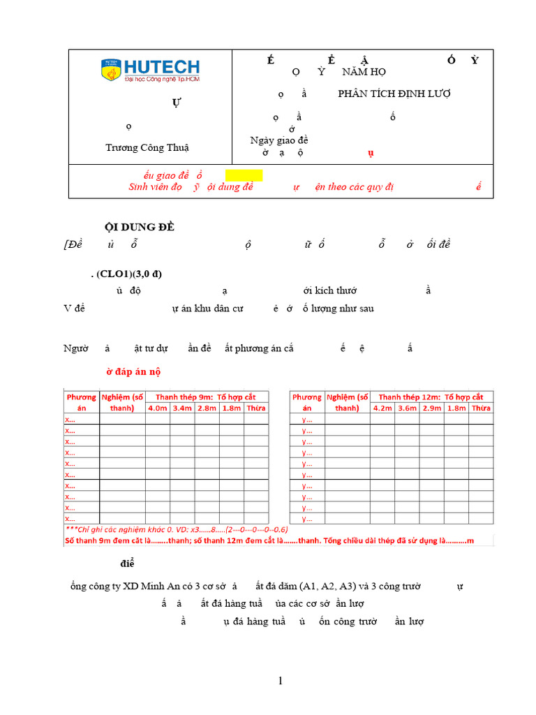 De TL Cuoi Ky - PTDL - 2024 (30.05.2025) | PDF