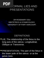 Unstable Lie in Pregnancy Explained | PDF | Fetus | Childbirth