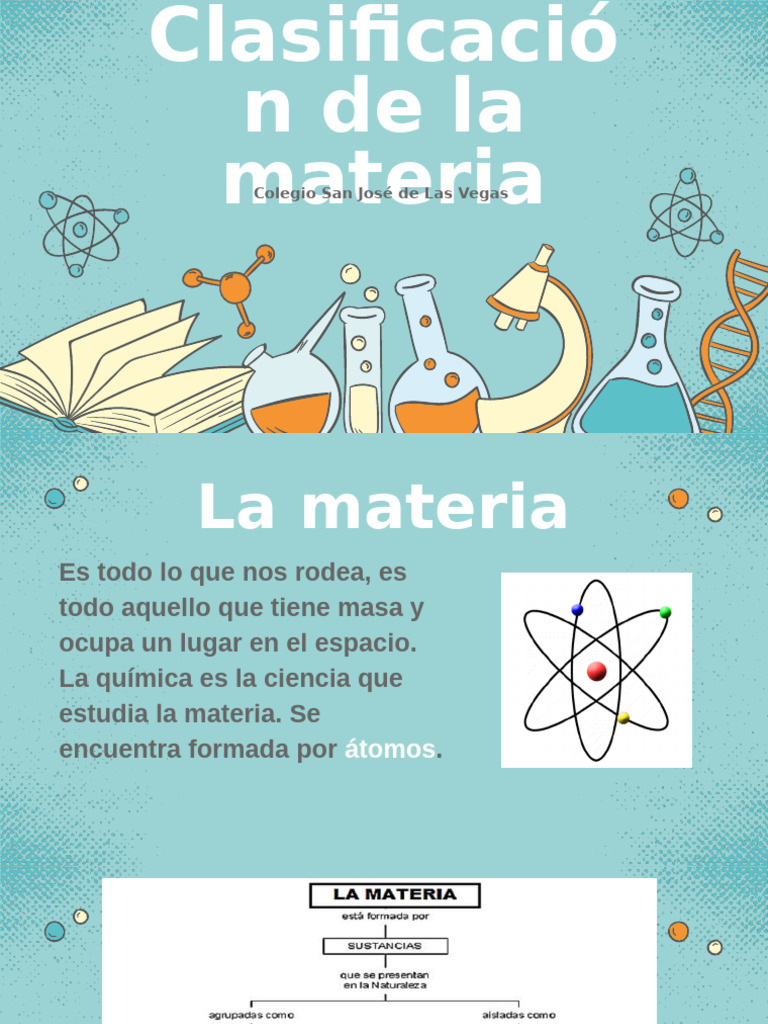 Diapositivas Clasificación de La Materia 9° | PDF | Mezcla | Importar
