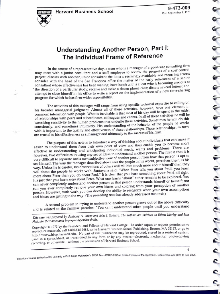 Understanding Another Person | PDF | Self | Concept