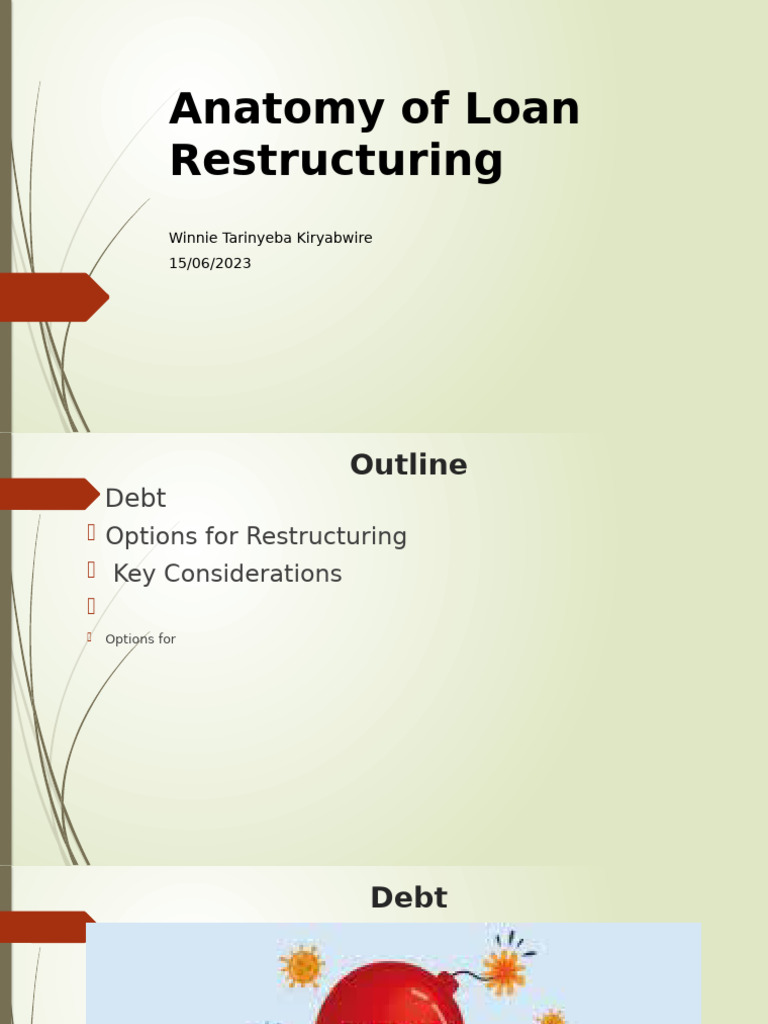 Anatomy of Loan Restructuring | PDF | Loans | Bankruptcy