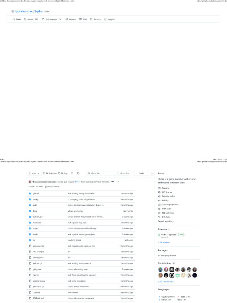 GitHub - Hydralauncher - Hydra - Hydra Is A Game Launcher With Its Own Embedded Bittorrent ...