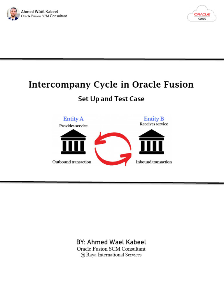 Intercompany Cycle in Oracle Fusion 1749046932 | PDF | Supply Chain Management | Supply Chain