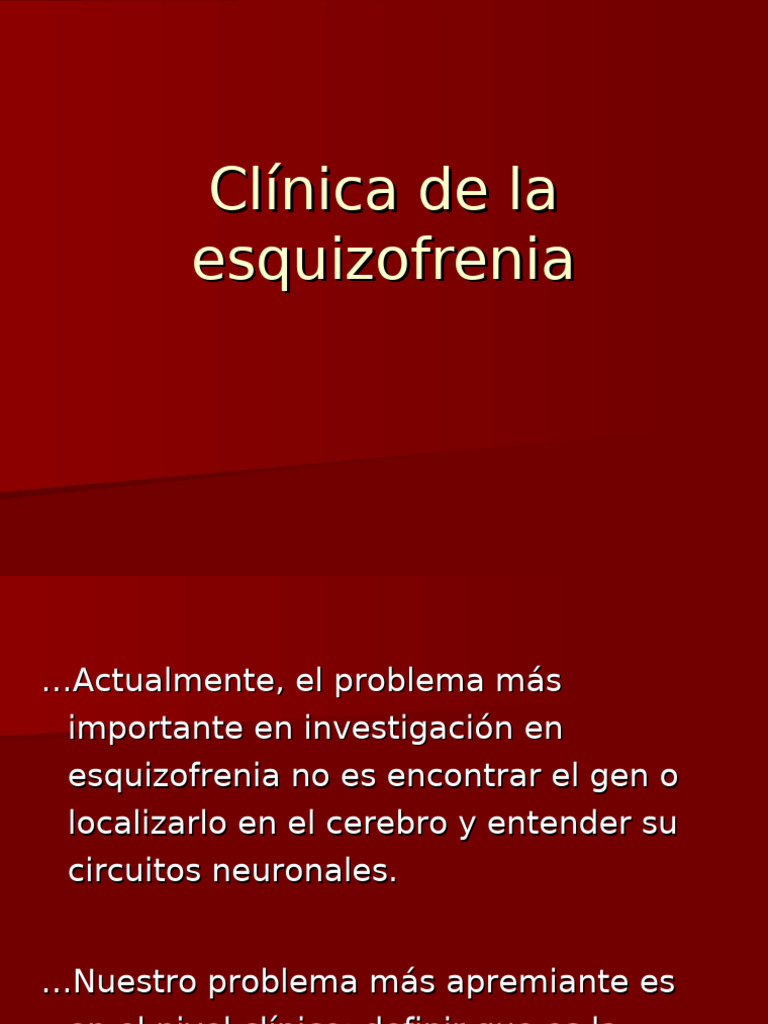 Clinica de La Esquizofrenia | PDF | Esquizofrenia | Psicosis