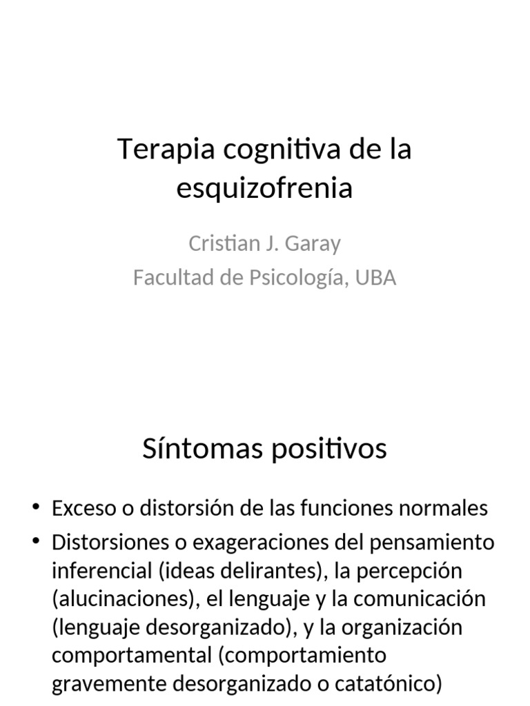 14 Garay CJ - Uba TCC Esquizof 3 | PDF | Esquizofrenia | Alucinación