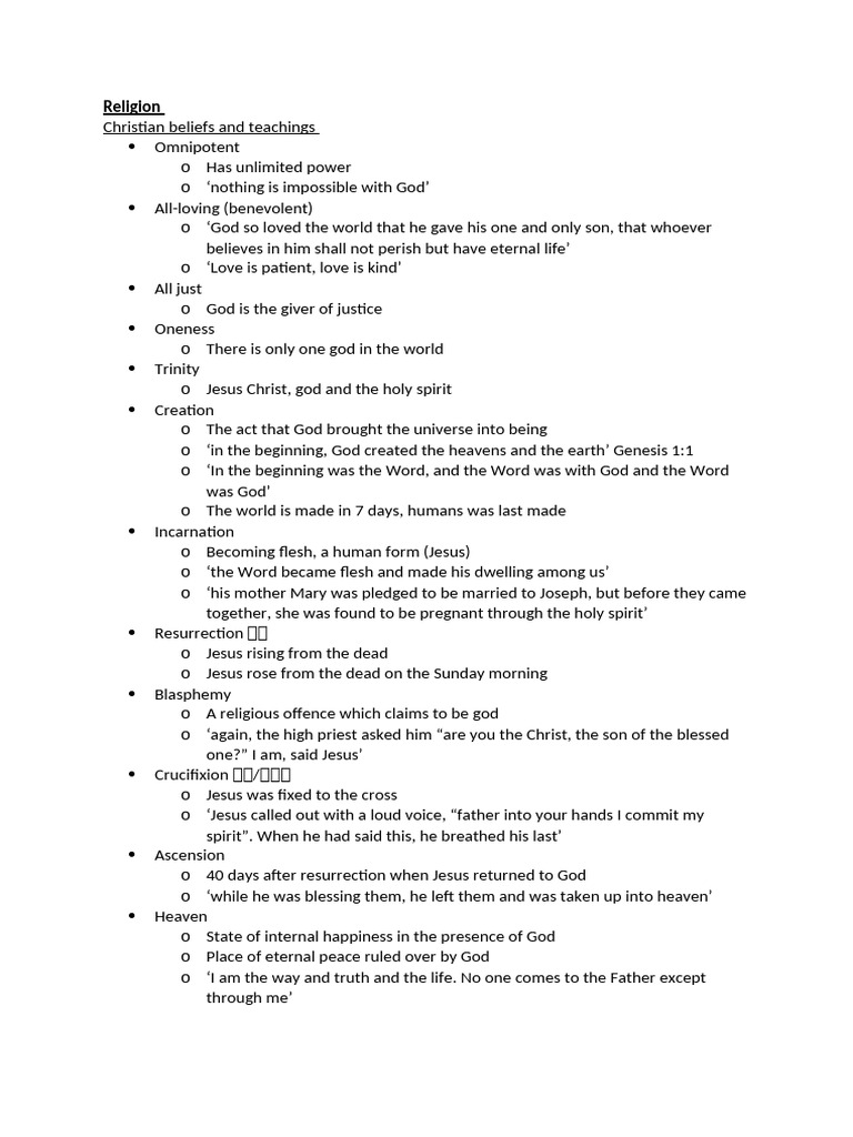 Religion Key Words - Beliefs & Teachings | PDF | Eternal Life ...