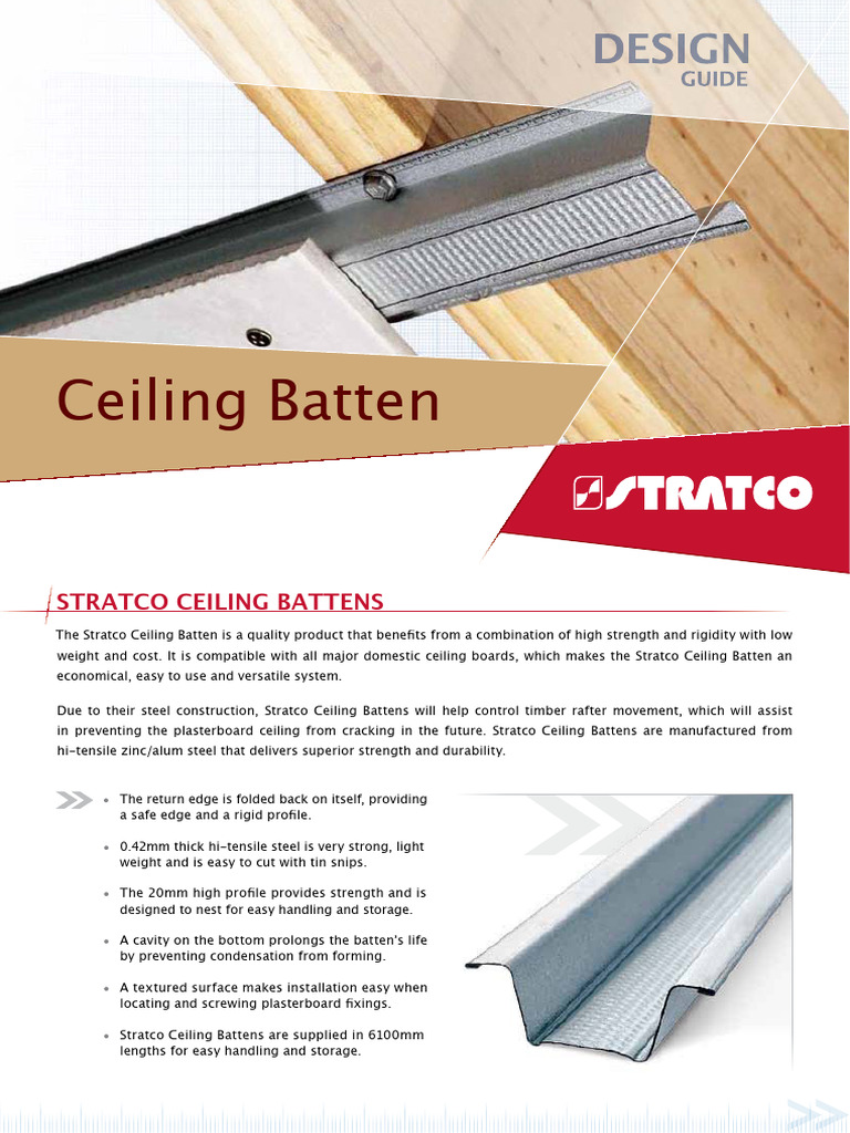 Steel Framing Ceiling Batten | PDF | Drywall | Screw