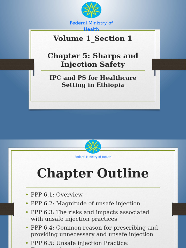 Injection Safety Guidelines for Ethiopia | PDF | Injection (Medicine ...