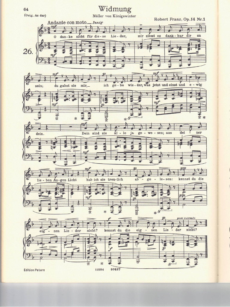 Widmung - R. Franz | PDF