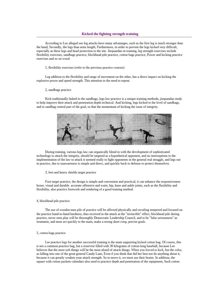 Leg Strength Training for Fighters | PDF | Jeet Kune Do